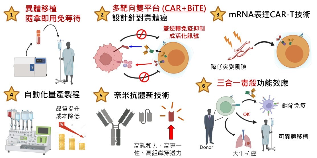 全球革命性重大突破！ 中醫大附醫「CAR.BiTE-γδT 細胞治療」：9成實體癌症細胞消滅 - ENews新聞網